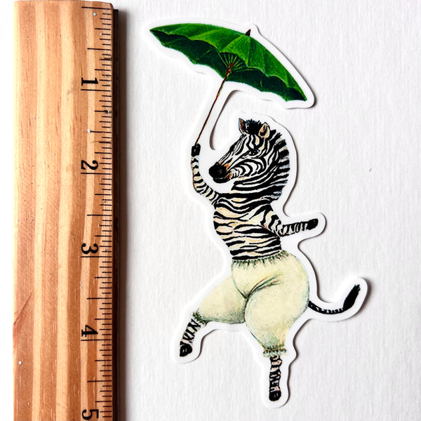 Sticker / Dancing Zebra / Die Cut Vinyl Sticker – Jahna-Vashti.com