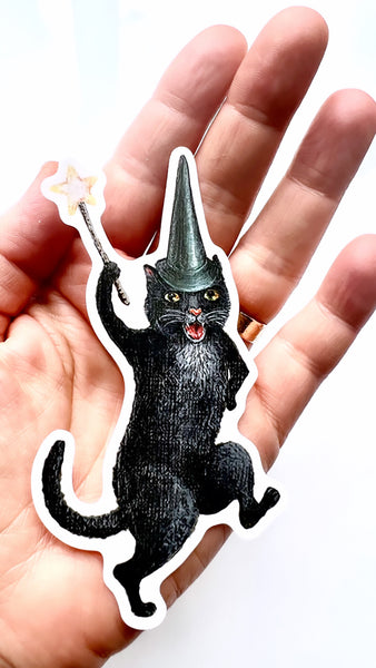 Sticker / Spooky Cat / Die Cut Vinyl Sticker – Jahna-Vashti.com